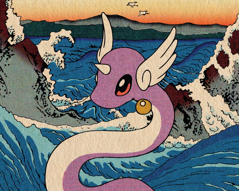 Shiny Dragonair Pokemon Art Digital Download Japanese - Etsy UK