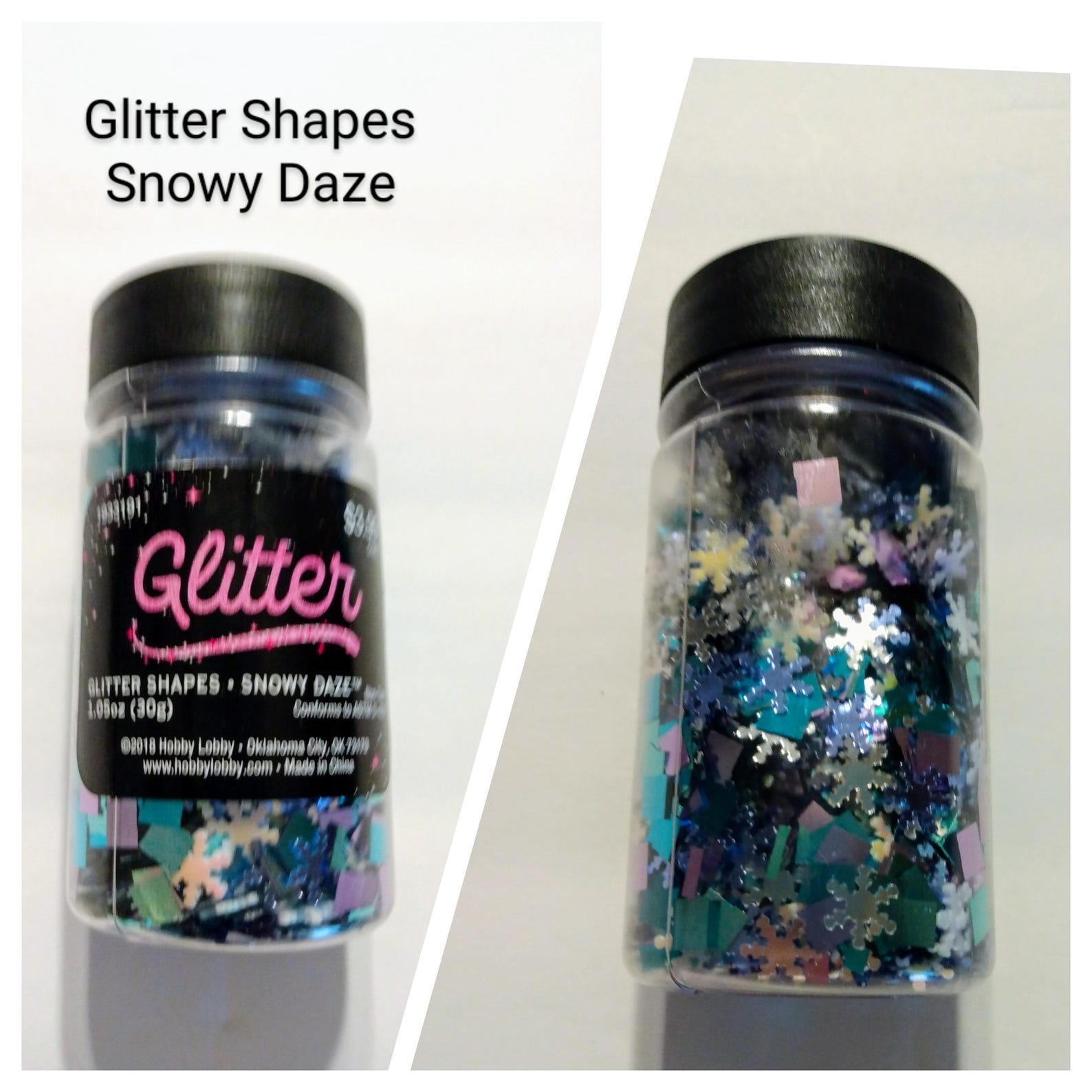 Hobby Lobby Glitter Shapes (1.05 to 3.5 Ounces) - Etsy