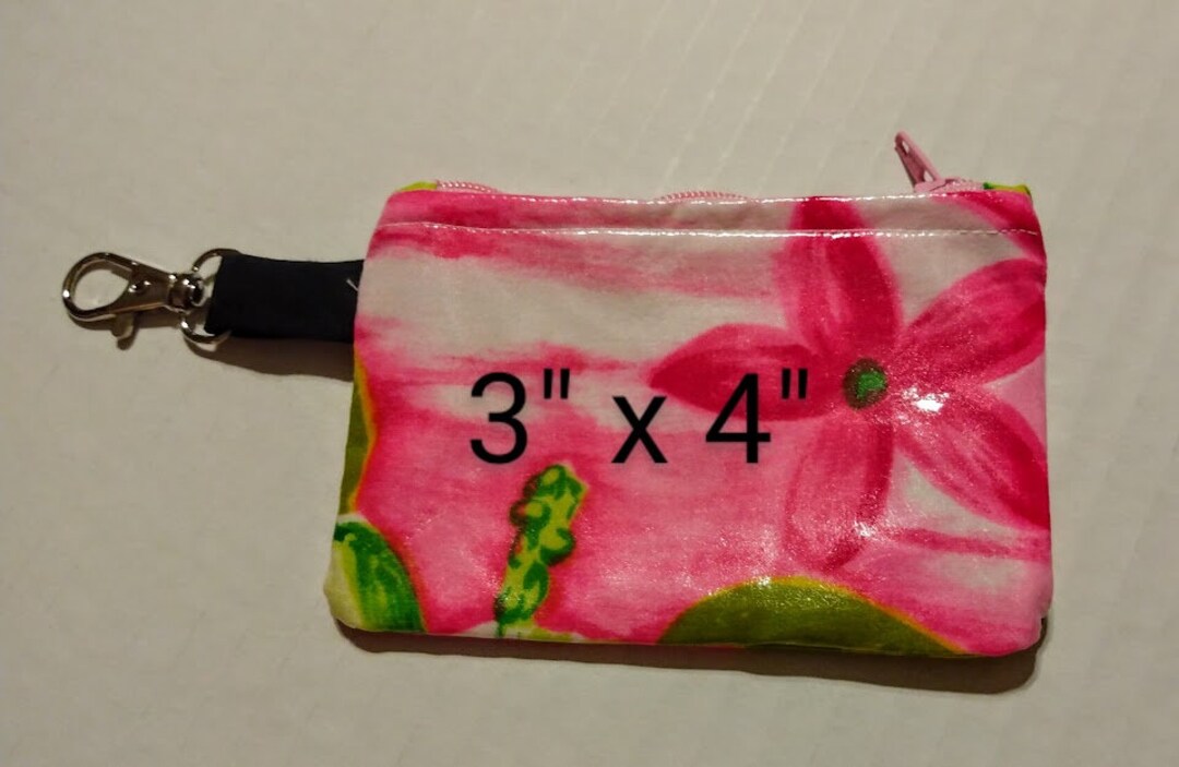 Vintage Hawaiian Print Laminated Coin Pouch With Clip - Etsy