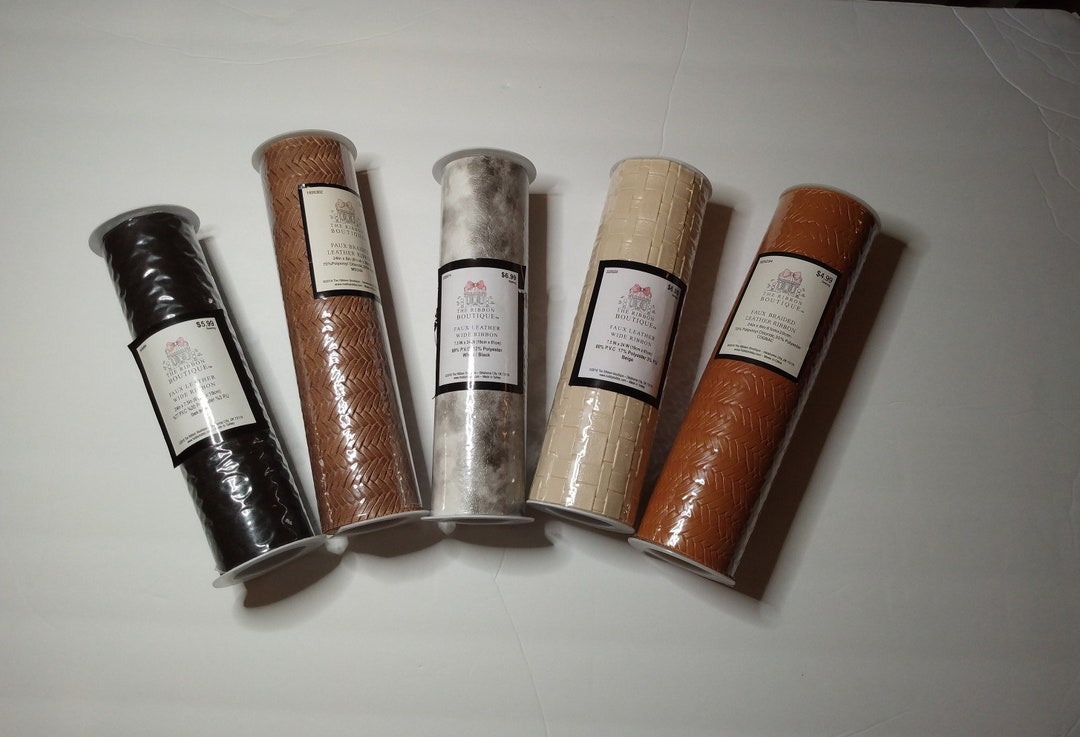 Hobby Lobby / Michaels Faux Leather Ribbon Woven and Flat - Etsy