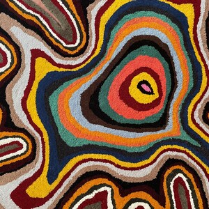 Irregular Shaped Throw Rug Illusion Pattern Hand-tufted 100% Wool ...