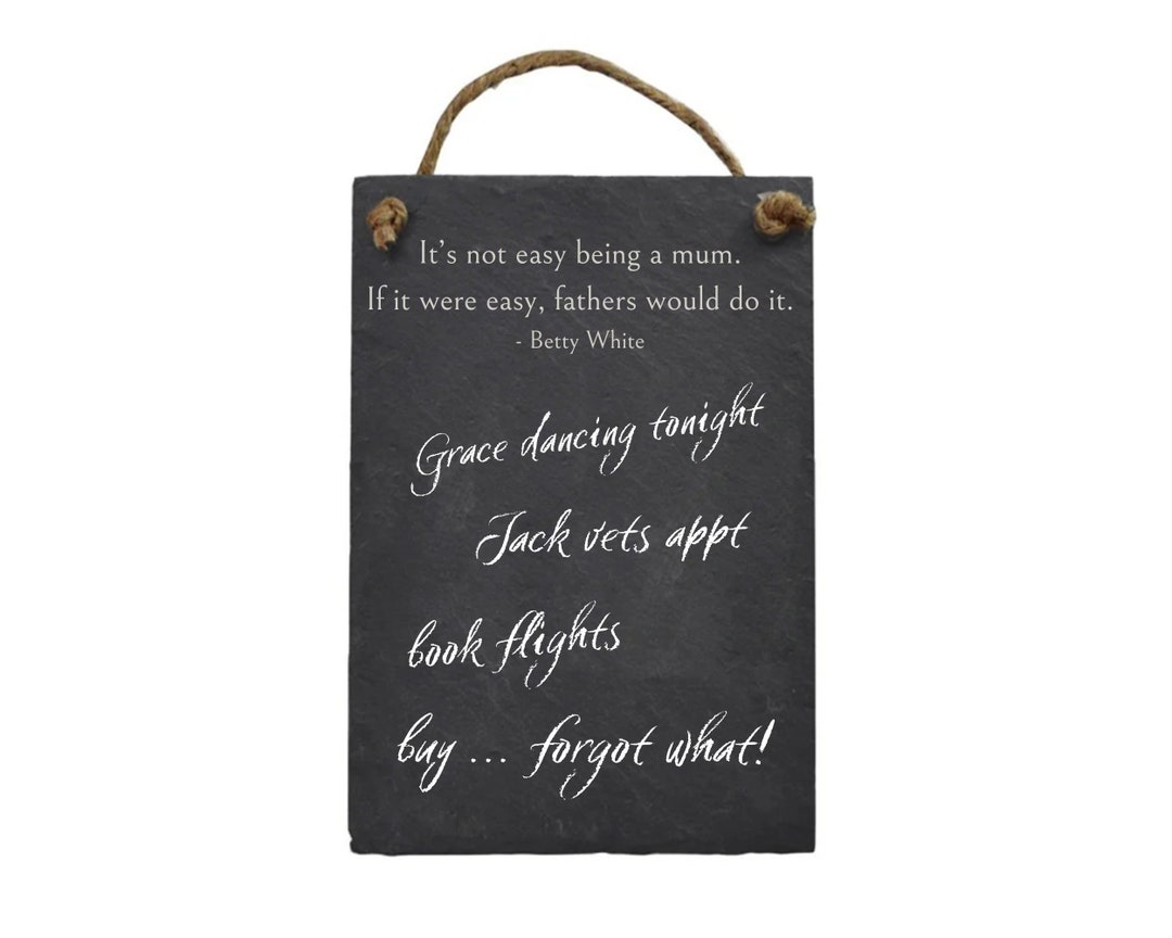 Chalkboard for Kitchen, Engraved Slate Plaque, Family Notice Board ...