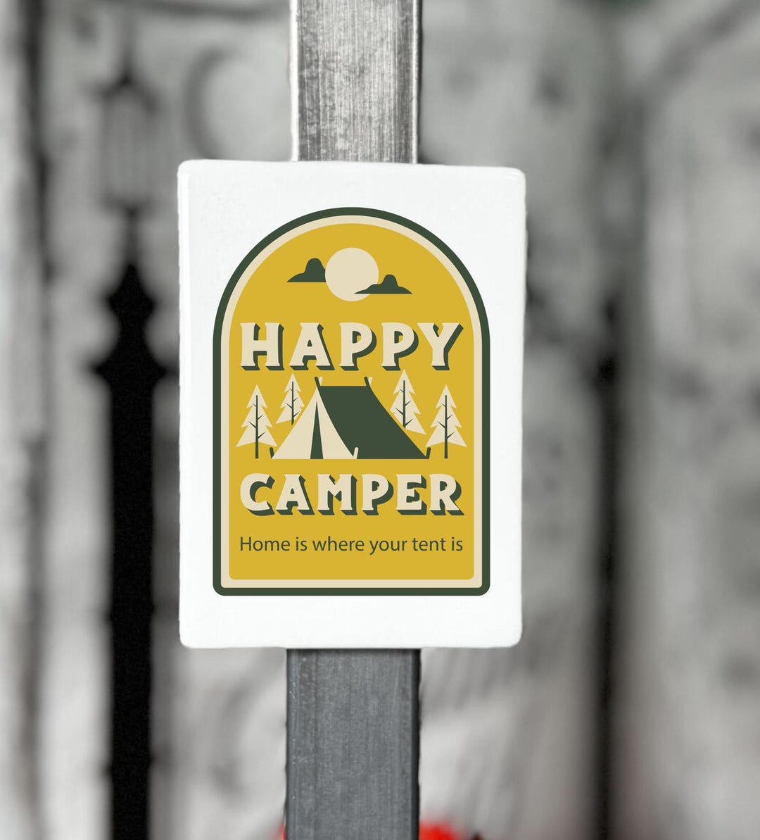 Camping Magnet, Ceramic Fridge Magnet, Camping Gifts, Camping Lover ...