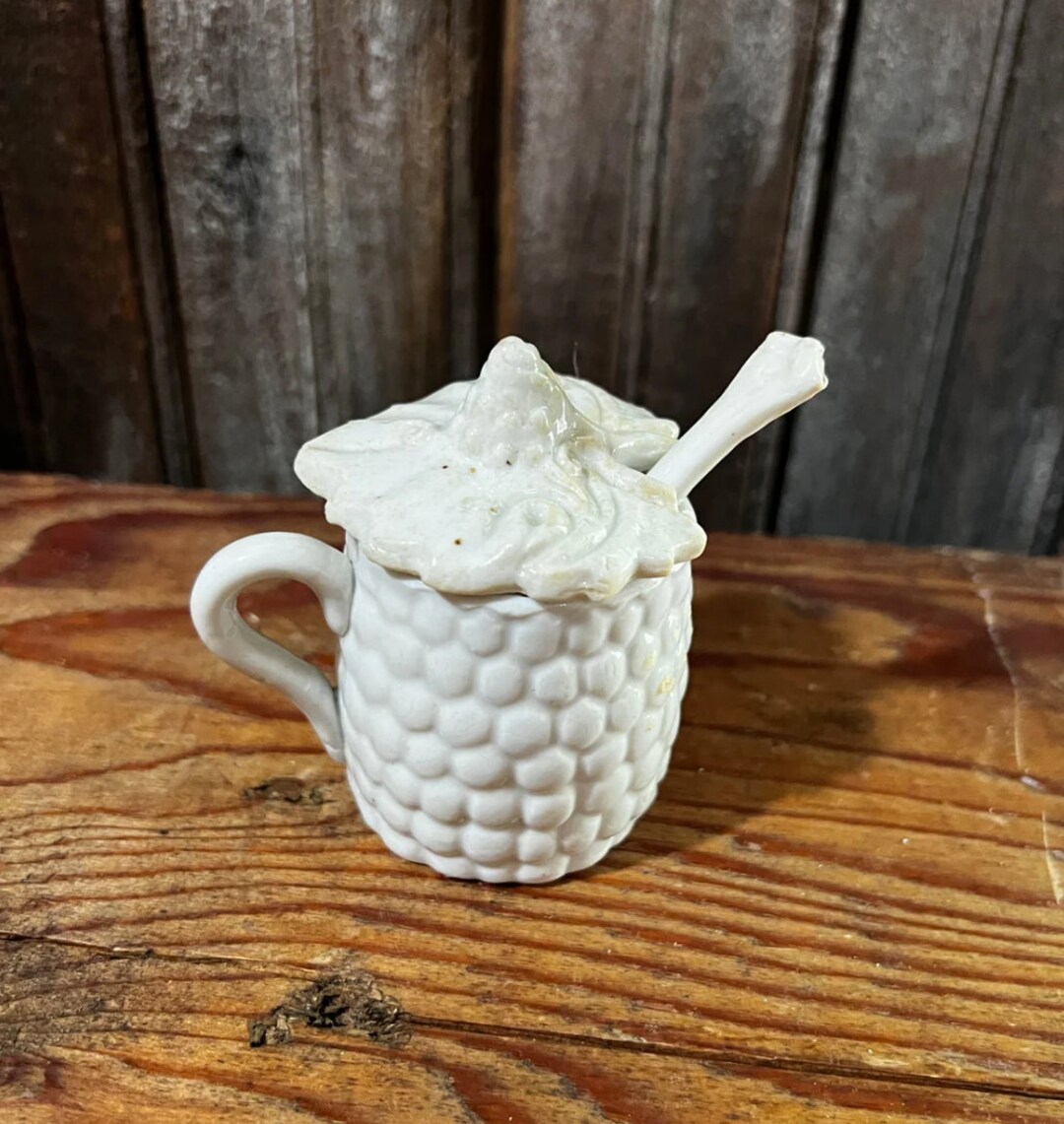German Porcelain Covered Jam Pot - Etsy