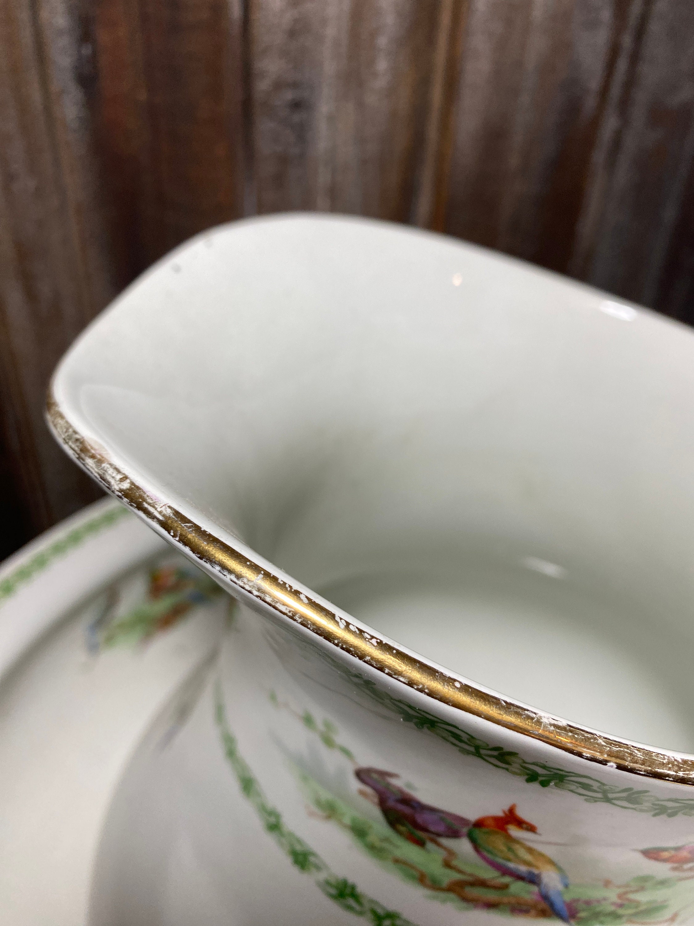 Pheasant Pitcher & Wash Basin Set - Etsy