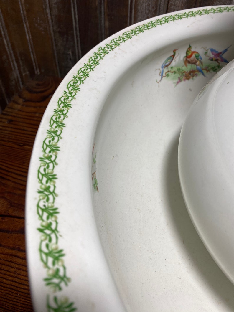 Pheasant Pitcher & Wash Basin Set - Etsy