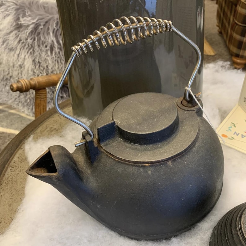 Antique Cast Iron Kettle - Etsy