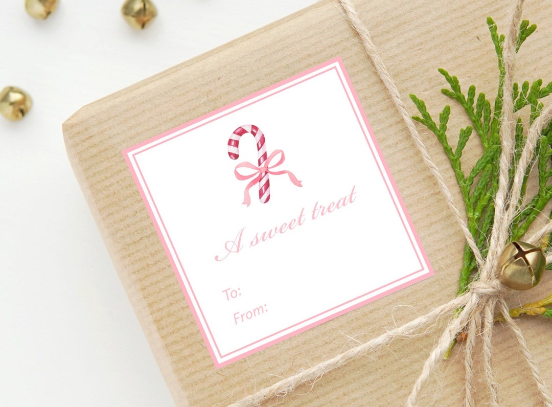 Printable Christmas Gift Tags Merry Christmas Candy Cane Treat Tag - Etsy