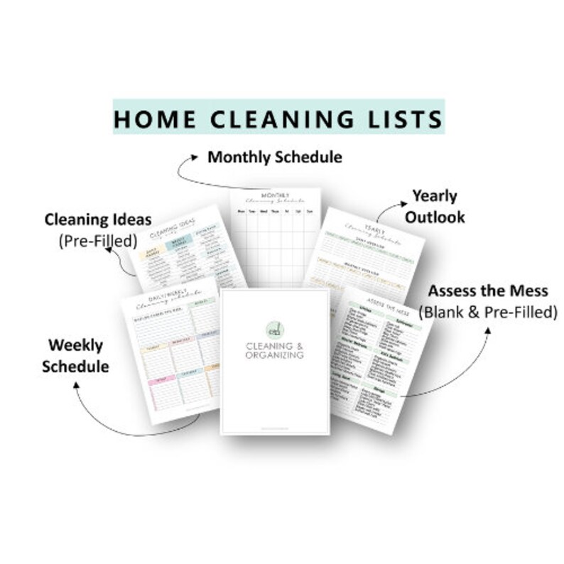 Home Cleaning and Maintenance Checklists Printable, Home Cleaning ...