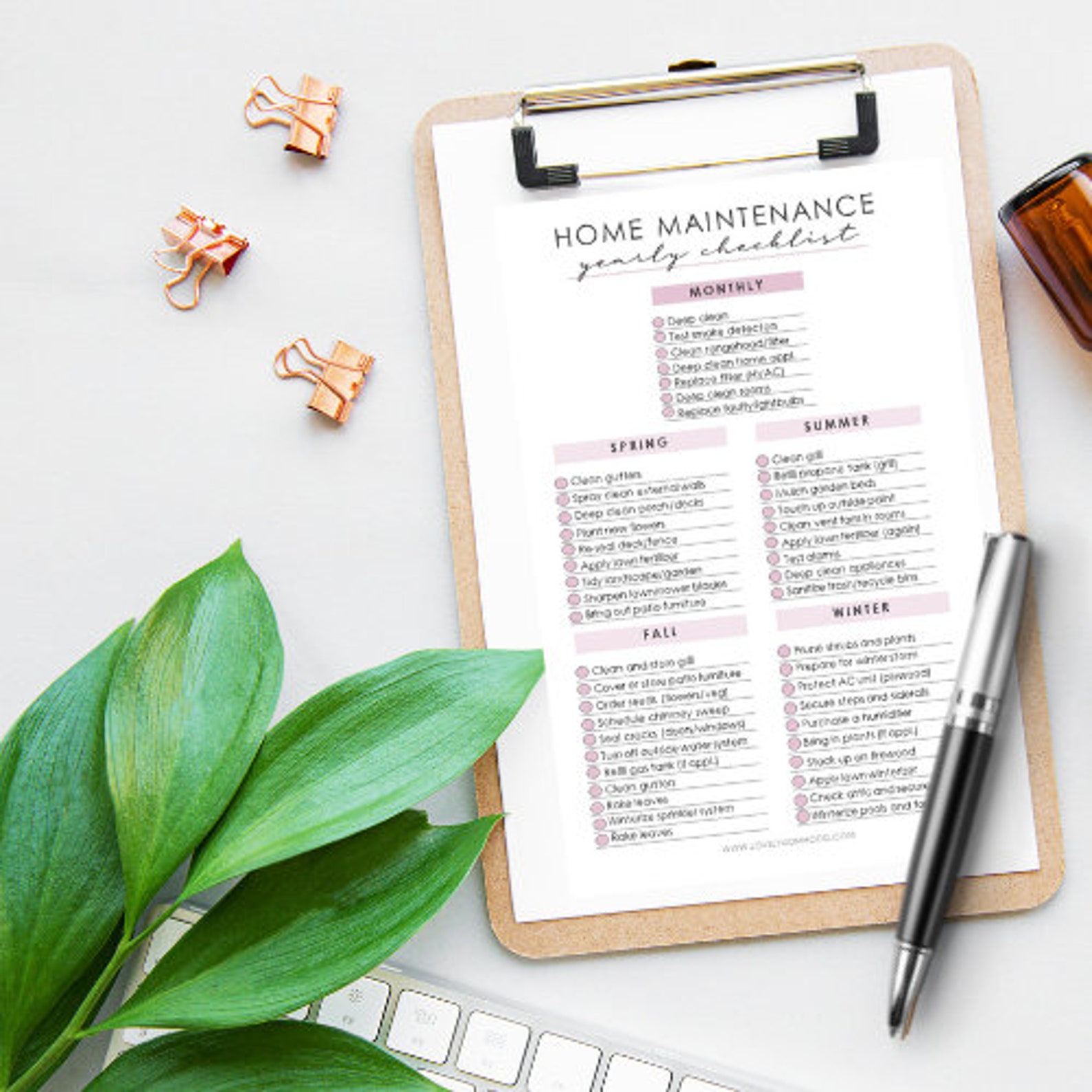 Home Cleaning and Maintenance Checklists Printable, Home Cleaning ...