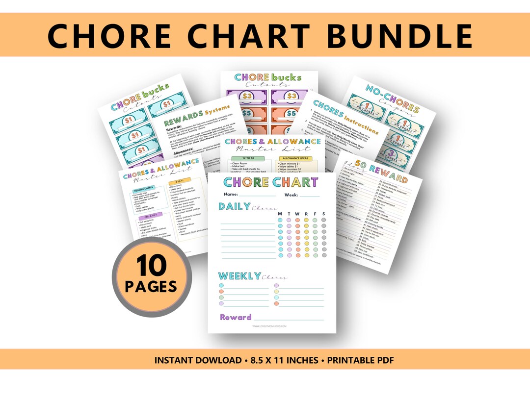 Buy Chore Chart Printable Toolkit Kids Responsibility Printable Online ...