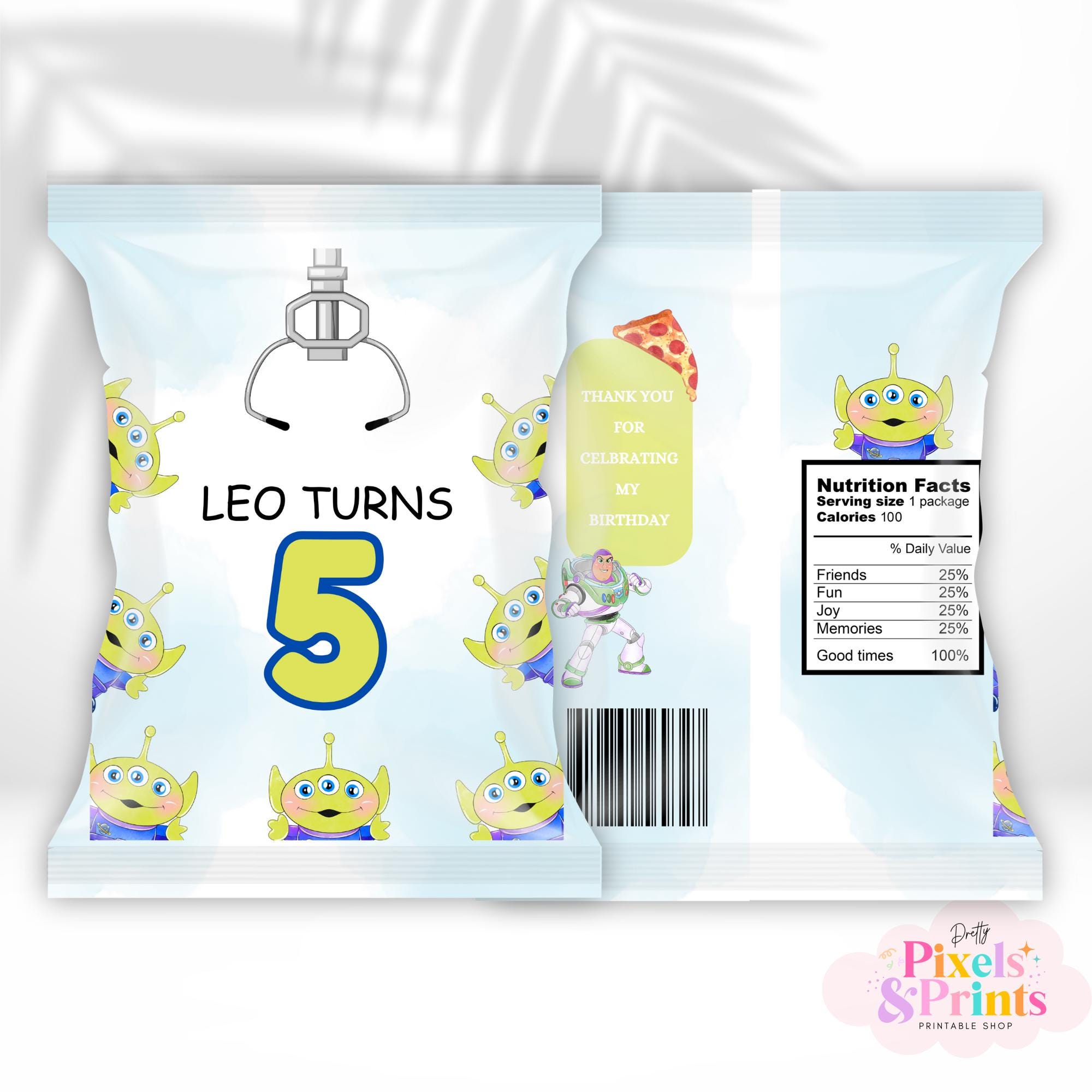 Toy Story Chip Bag Label Template, Toy Story Snack Bag Label, Toy Story ...