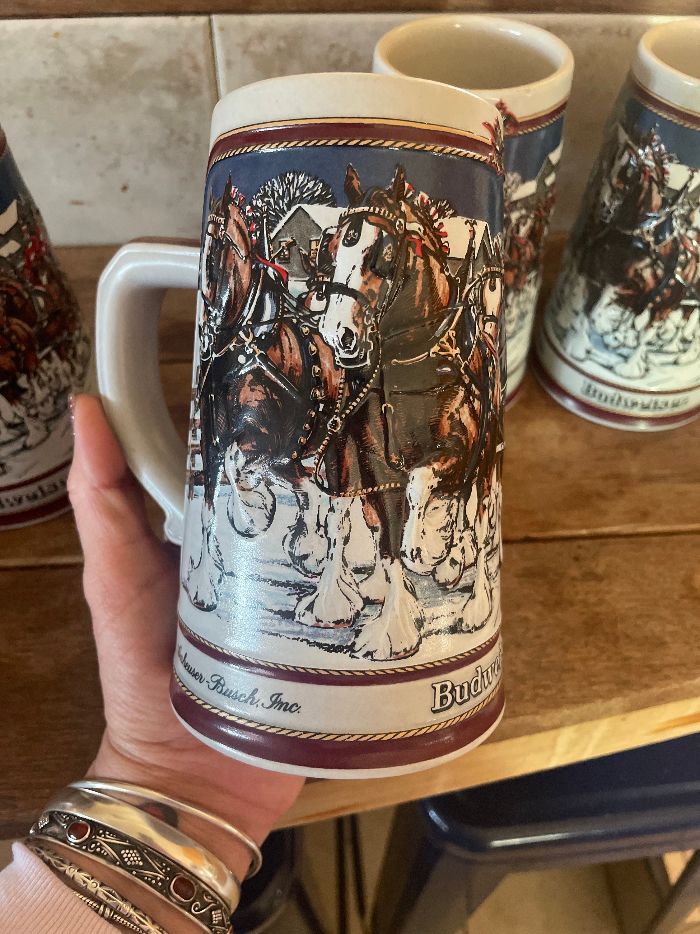 1989 Budweiser Vintage Beer Steins - Etsy