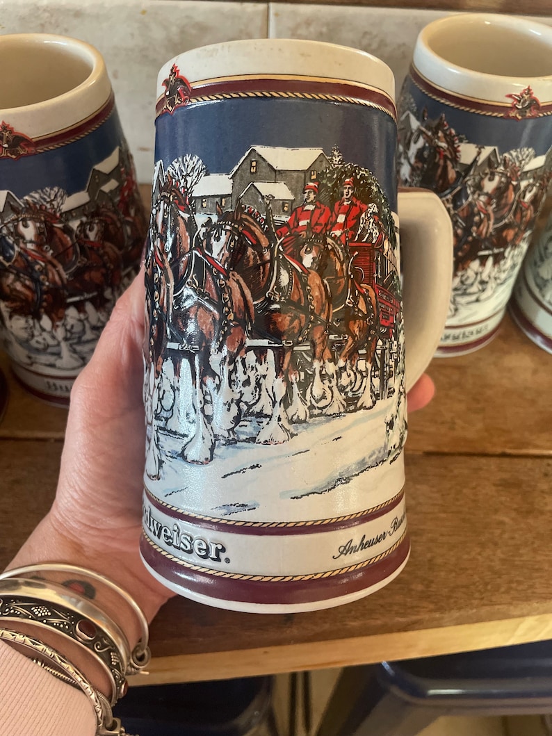 1989 Budweiser Vintage Beer Steins - Etsy
