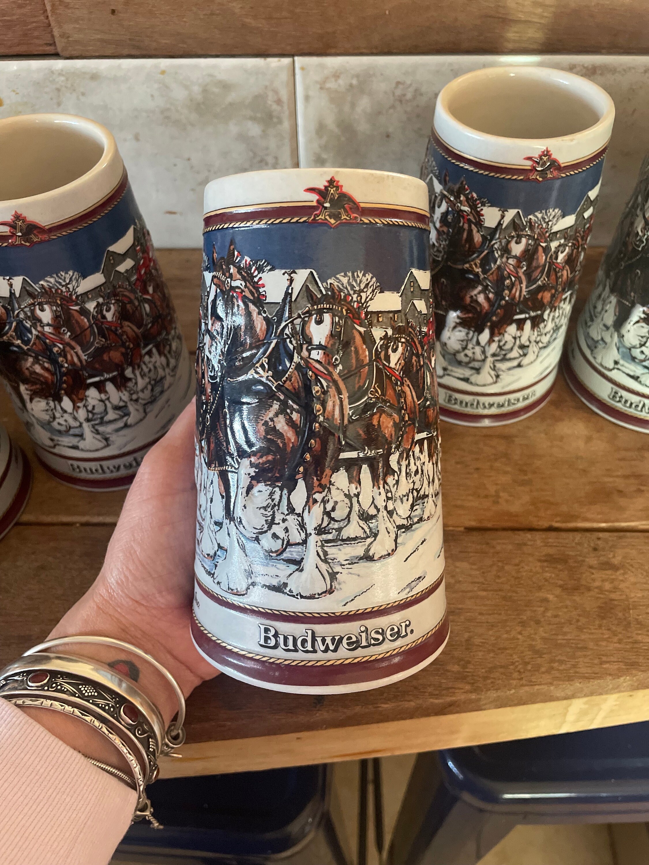 1989 Budweiser Vintage Beer Steins - Etsy