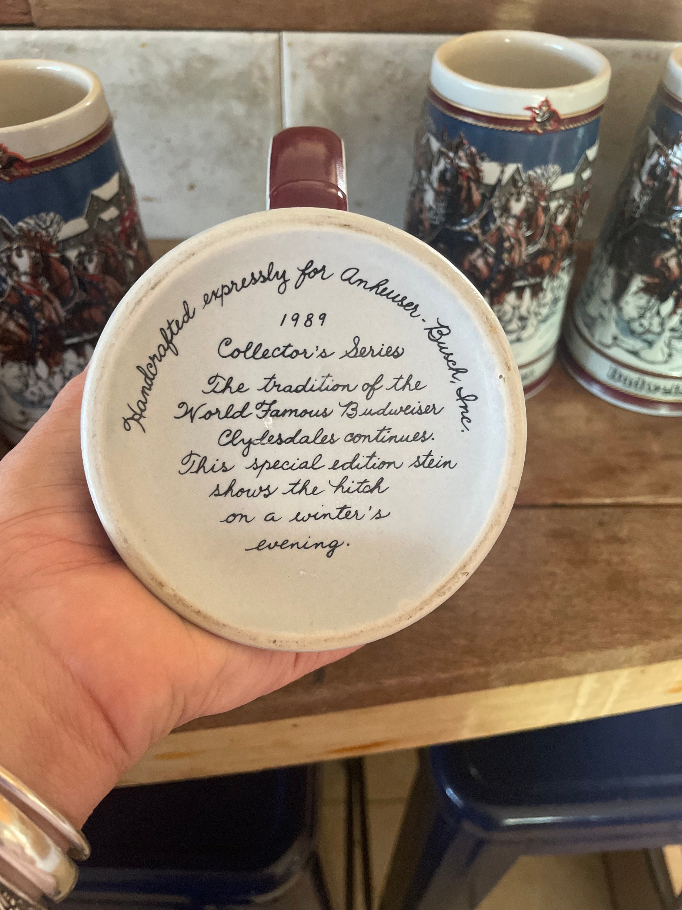 1989 Budweiser Vintage Beer Steins - Etsy