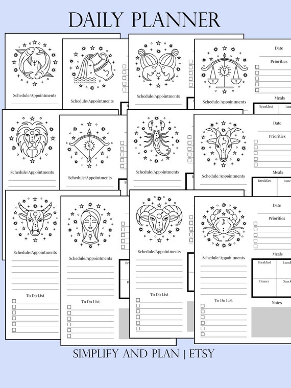 Zodiac sign planner 60 photos - Astrologytoyou.com