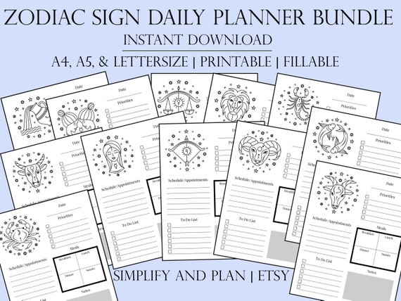 Zodiac sign planner 60 photos - Youhoroscope.com