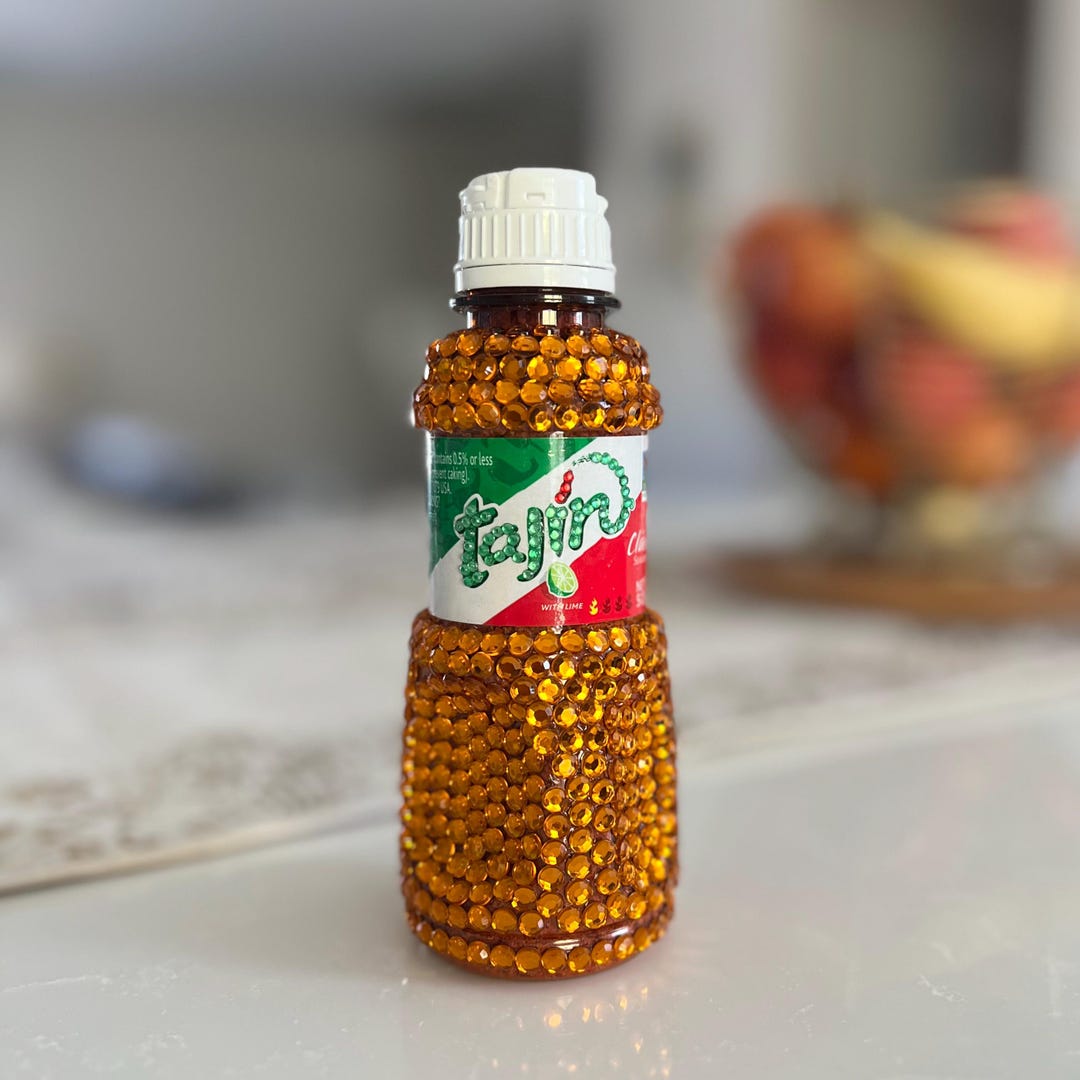 Bedazzled Tajin Bottle With Rhinestones | Bling Office Kitchen Decor ...