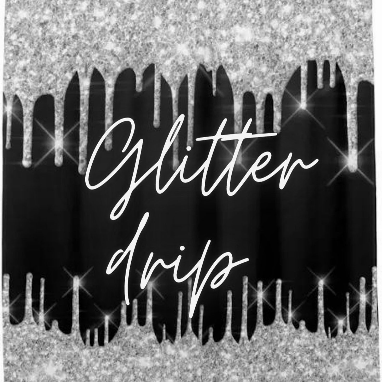 Dripping Silver Clipart Silver Glitter Drips Like Frosting - Etsy