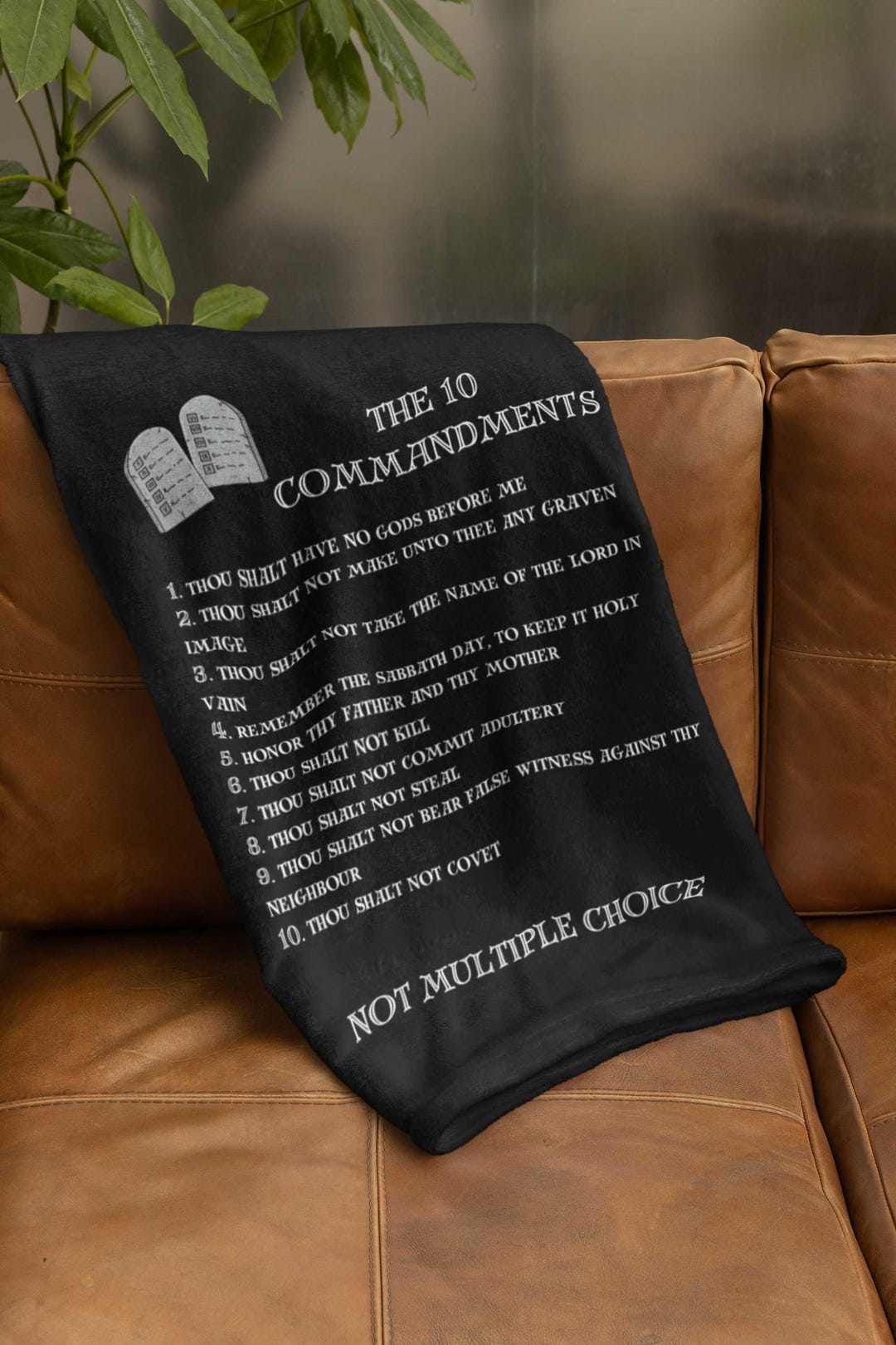 The 10 Commandments Cozy Plush Fleece Blanket - White | Spiritual ...