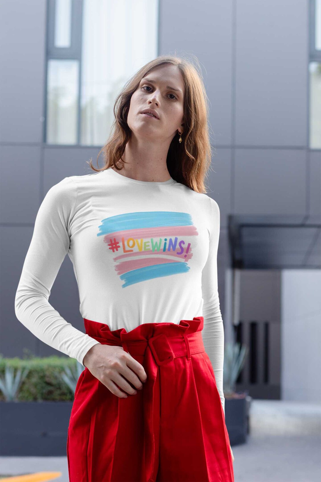 Transgender Pride Long Sleeve Shirt: Love Wins LGBT Ally Tee - Etsy