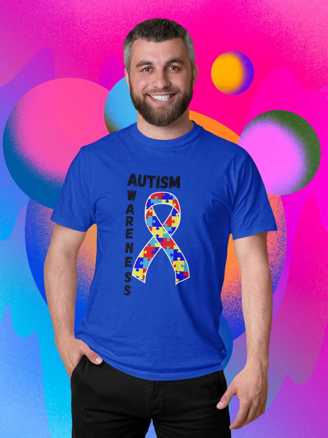Autism Awareness Ribbon Shirt: Neurodiversity Support Tee - Etsy