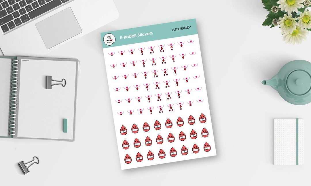 Period Tracker Stickers Matte Vinyl Sticker Sheet - Etsy
