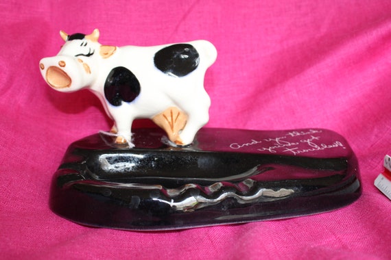 Vintage Cow Ashtray - Etsy