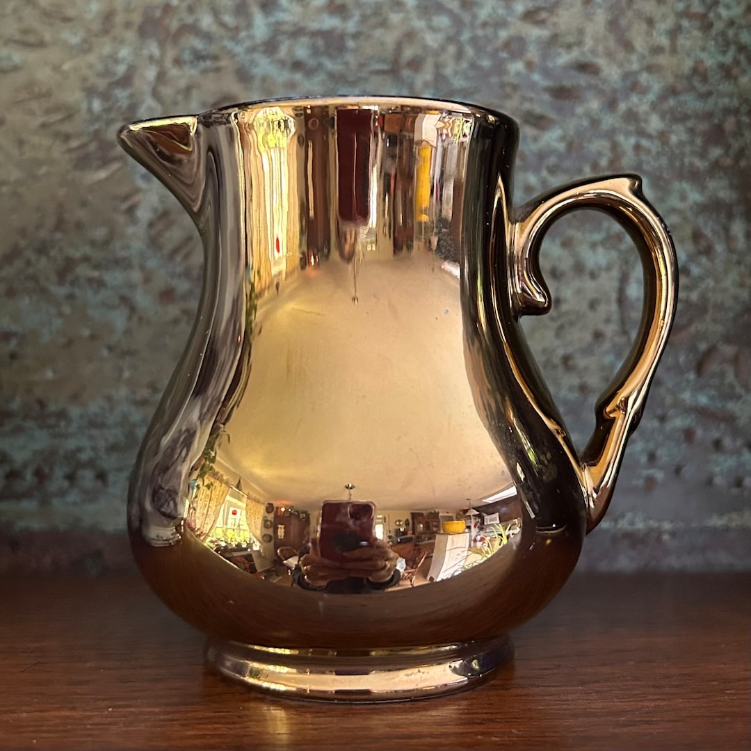Antique Copper Lusterware Creamer - Etsy