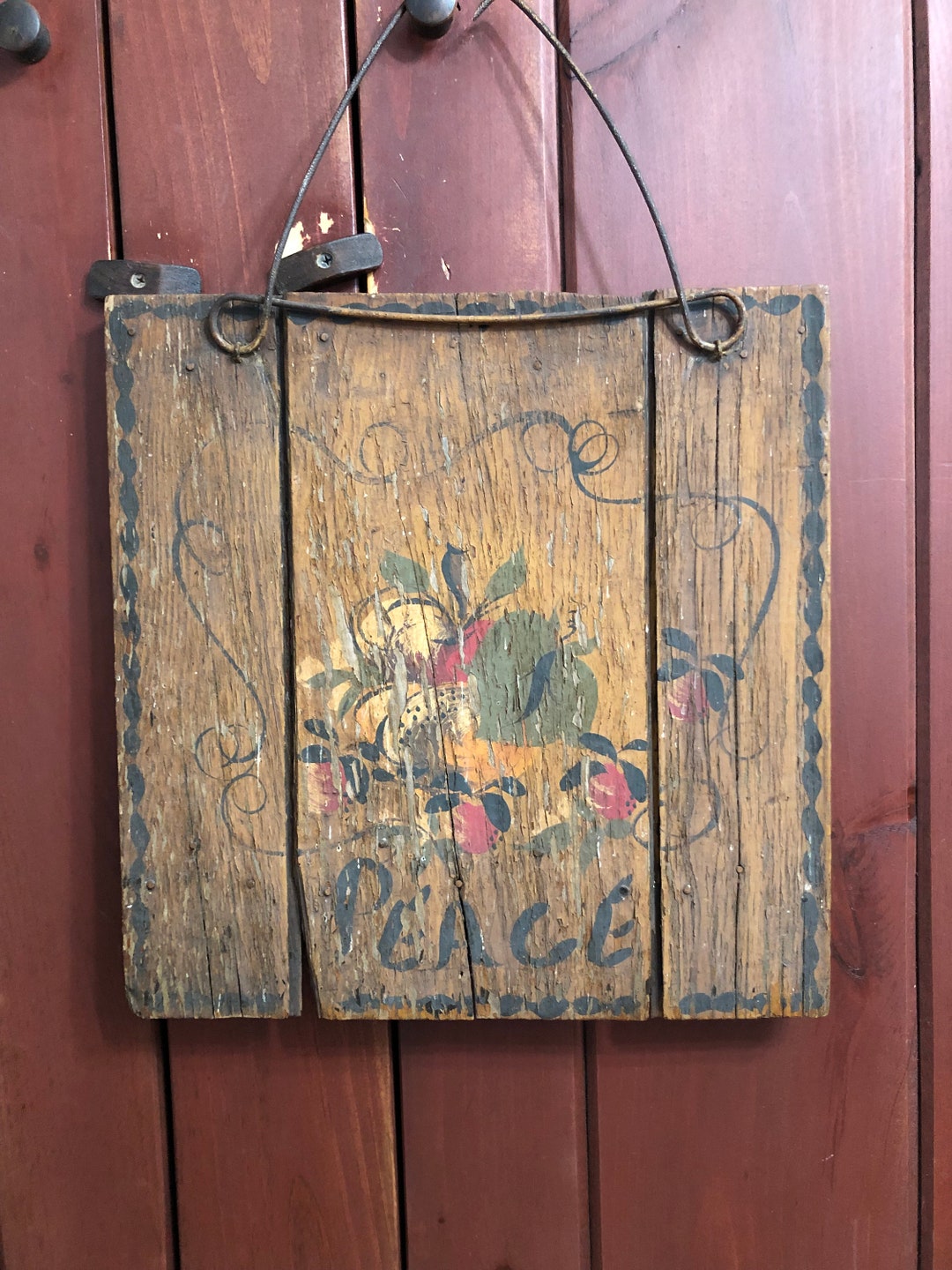 Antique STENCILED SAP COVER - Etsy