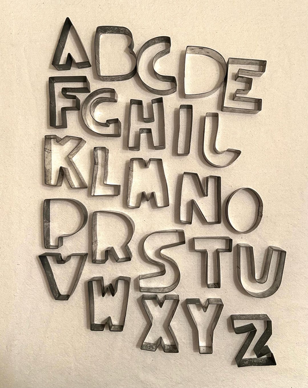 32 Piece Vintage Metal Letters and Numbers - Etsy