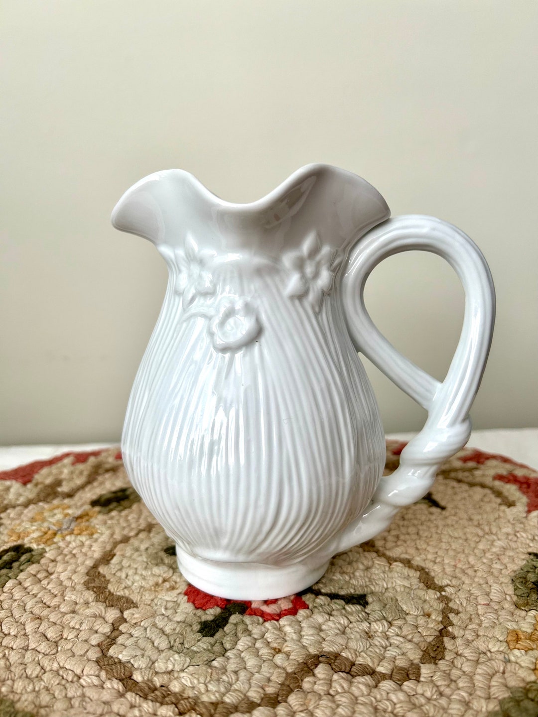 White NANTUCKET China Pitcher - Etsy