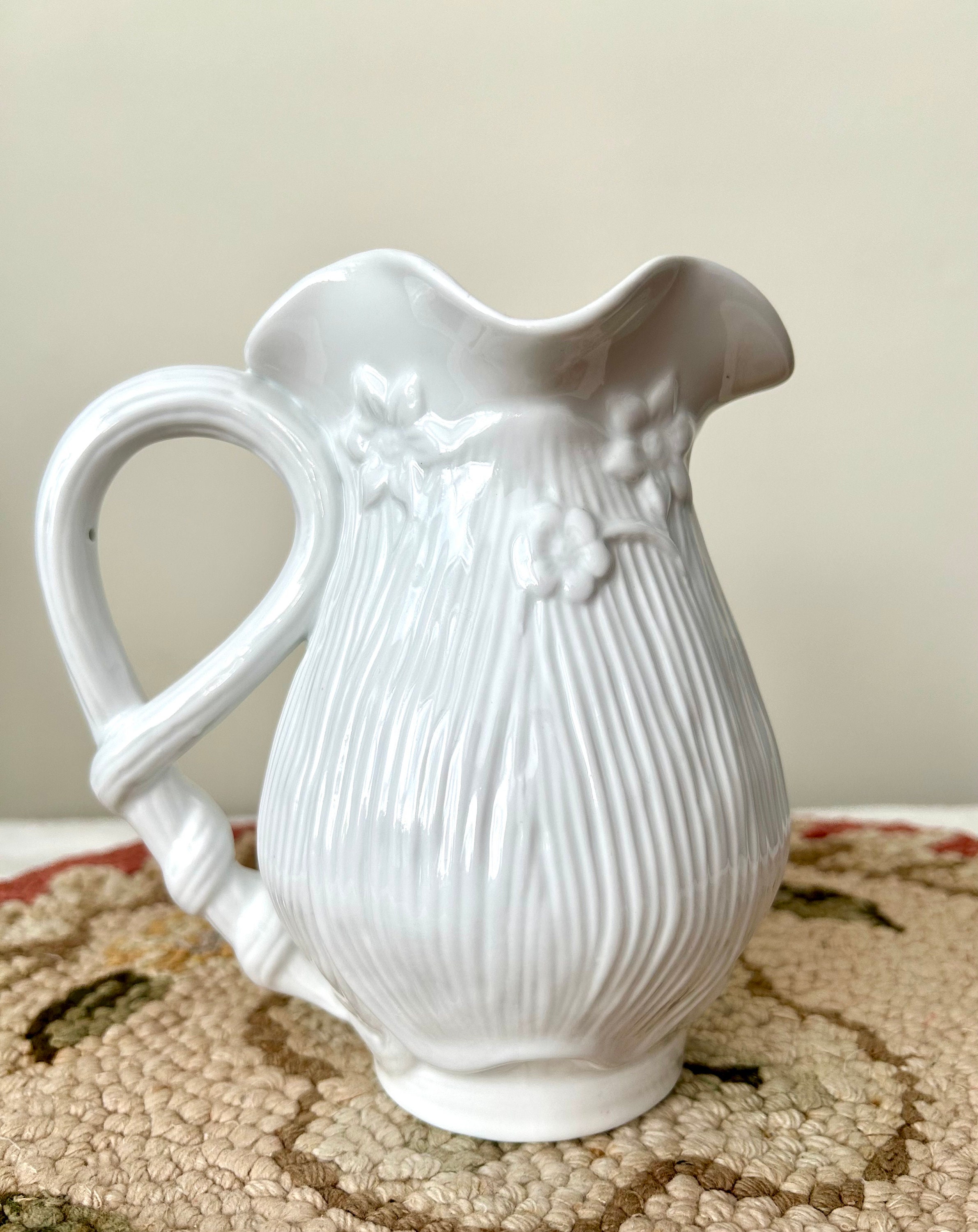White NANTUCKET China Pitcher - Etsy