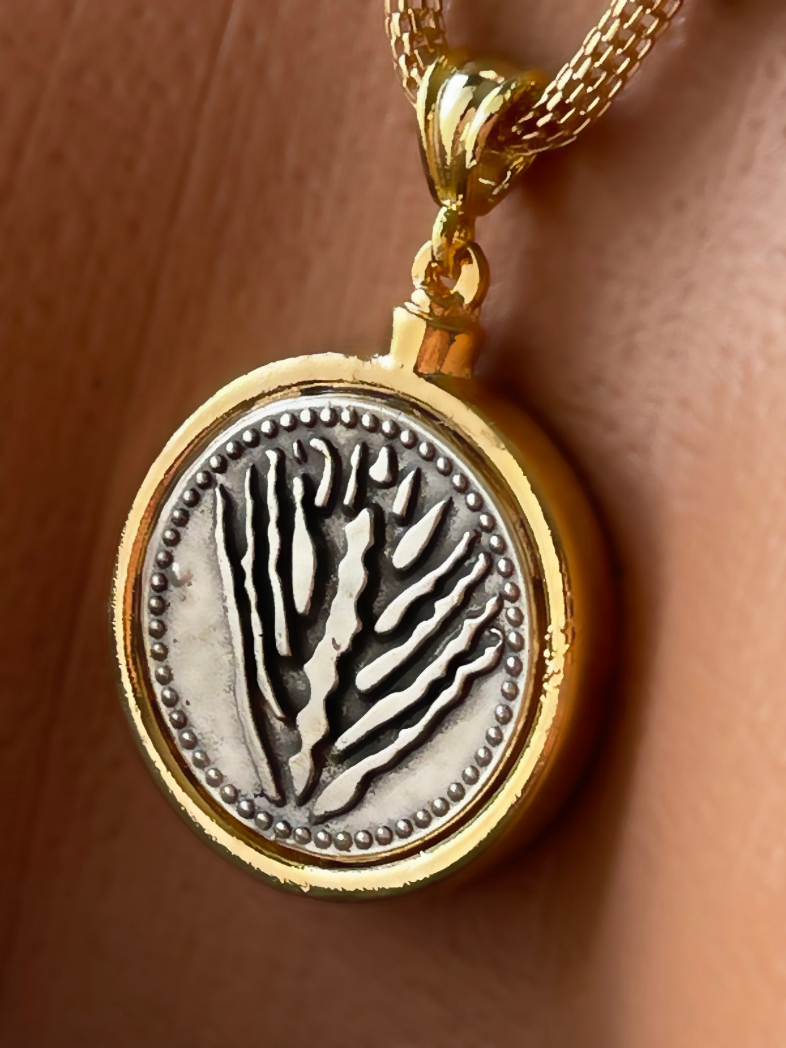 Two Faced Gold Plated Byzantine Coin Medallion Chain Necklace Jewelry ...