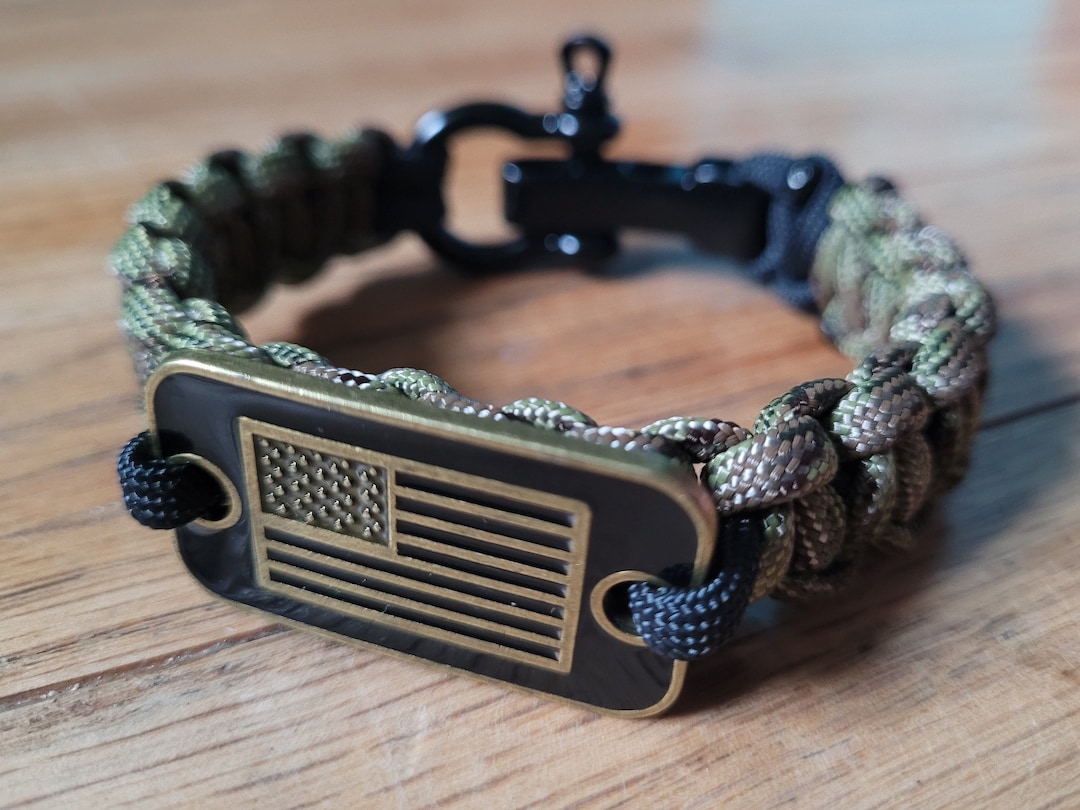 American Flag 550 Paracord Wristband - Etsy