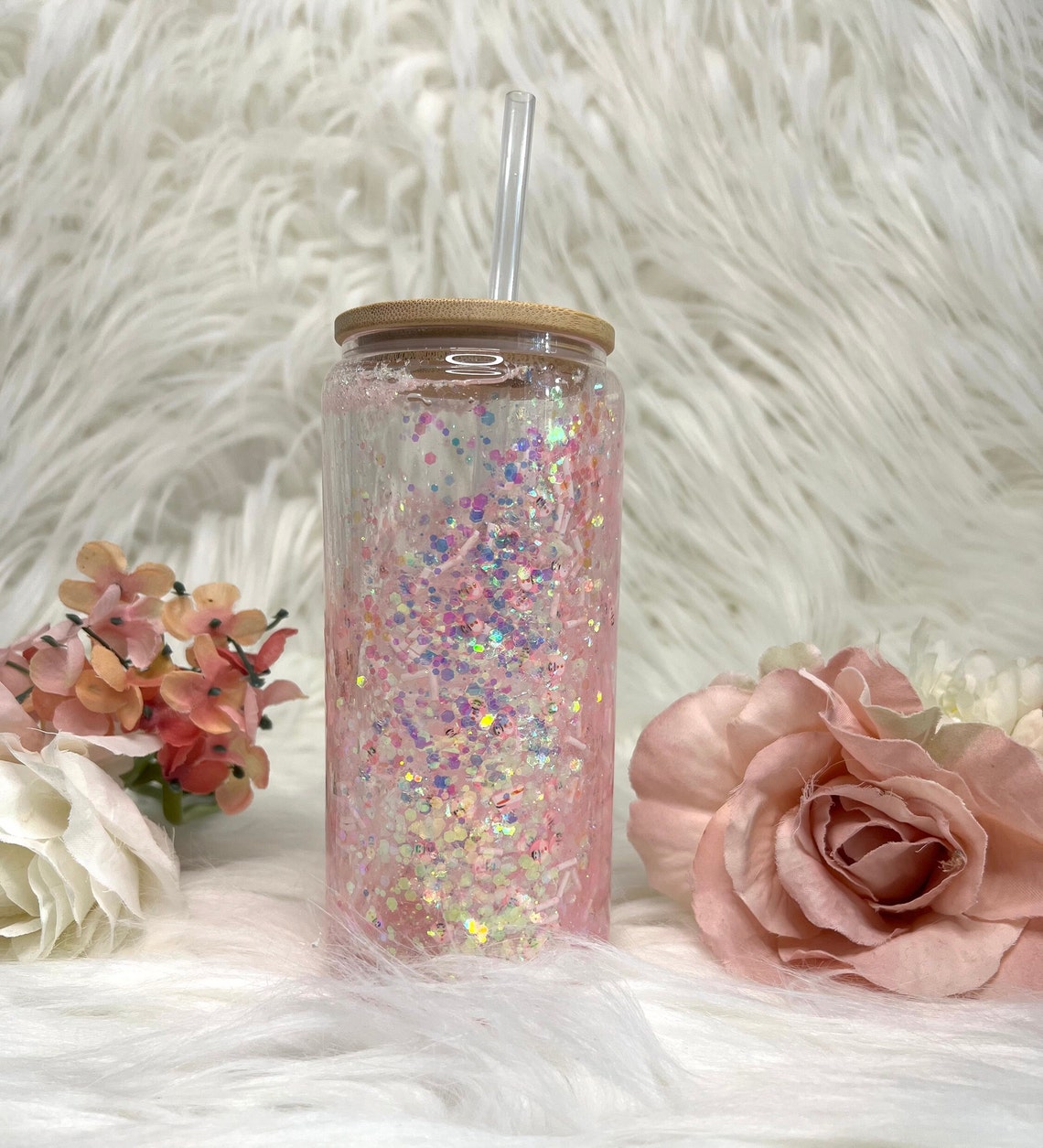 16oz Snow Globe Double Walled Glass Tumbler | Vasos Para Sublimar ...