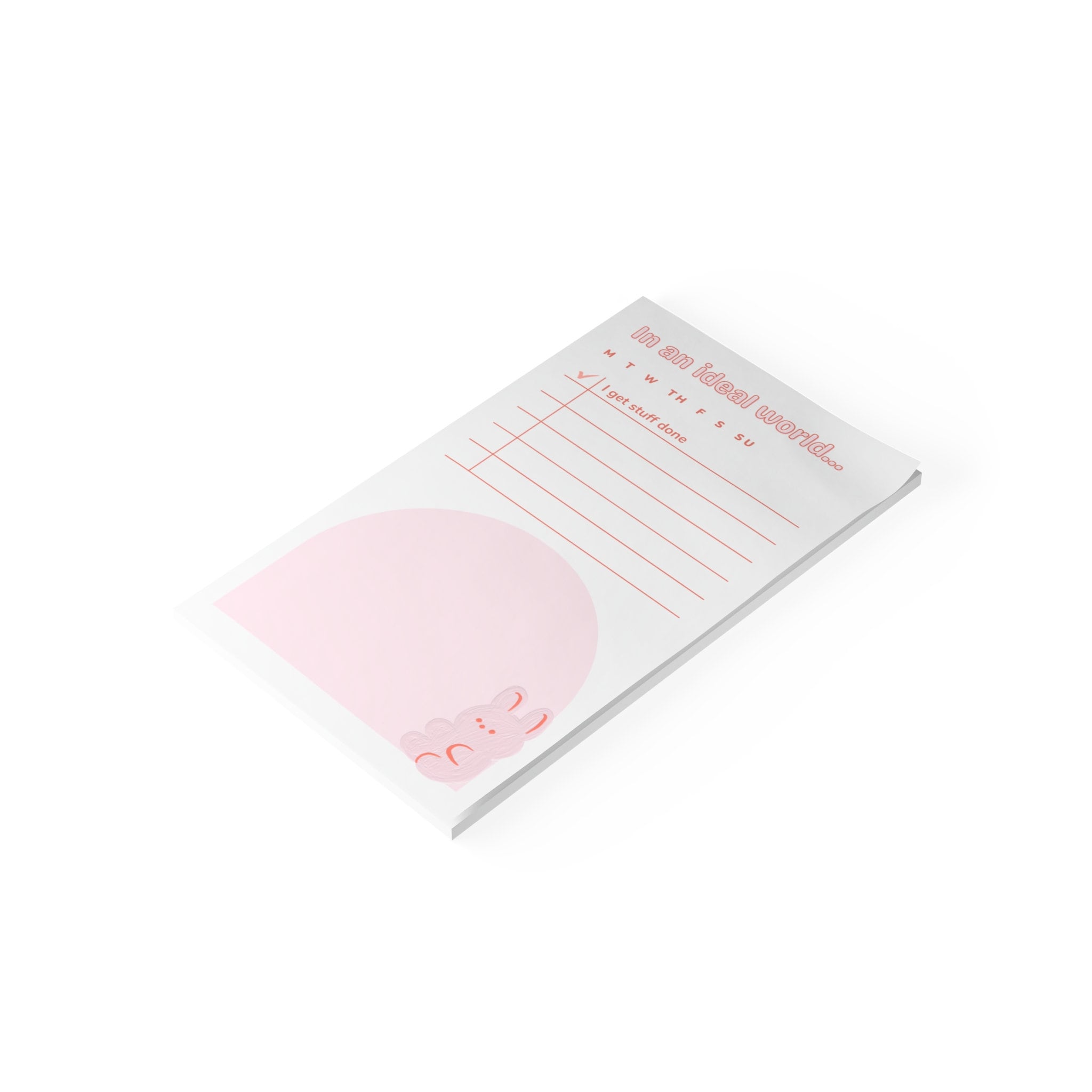Pink Gummy Bunny Pastel Post-it Note Pads To-do Planner - Etsy