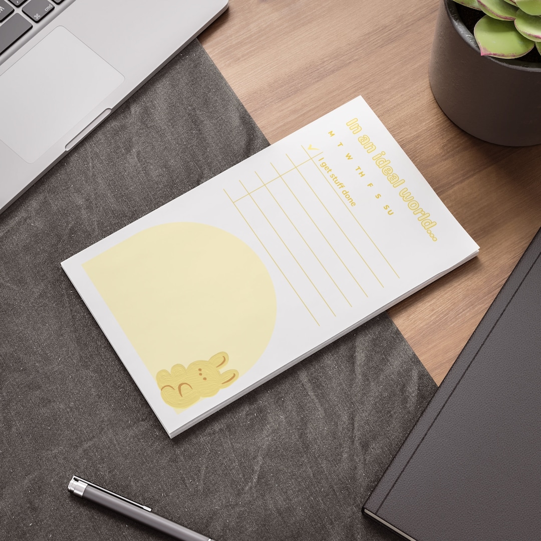 Yellow Gummy Bunny Pastel Post-it Note Pads To-do Planner - Etsy