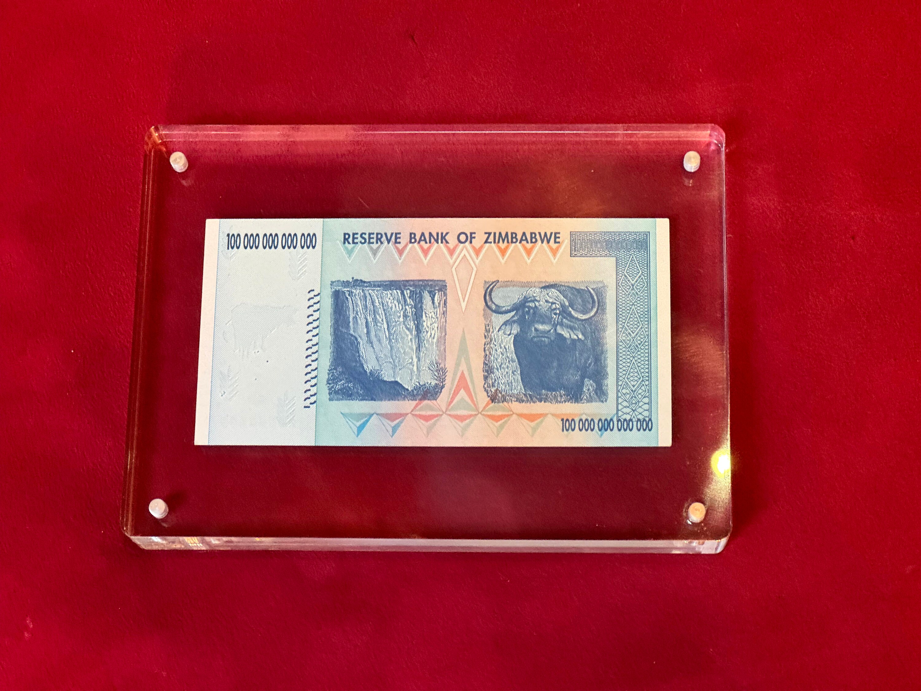 100 Trillion Dollars Bank Note - Zimbabwe - in Lucite Frame - Etsy