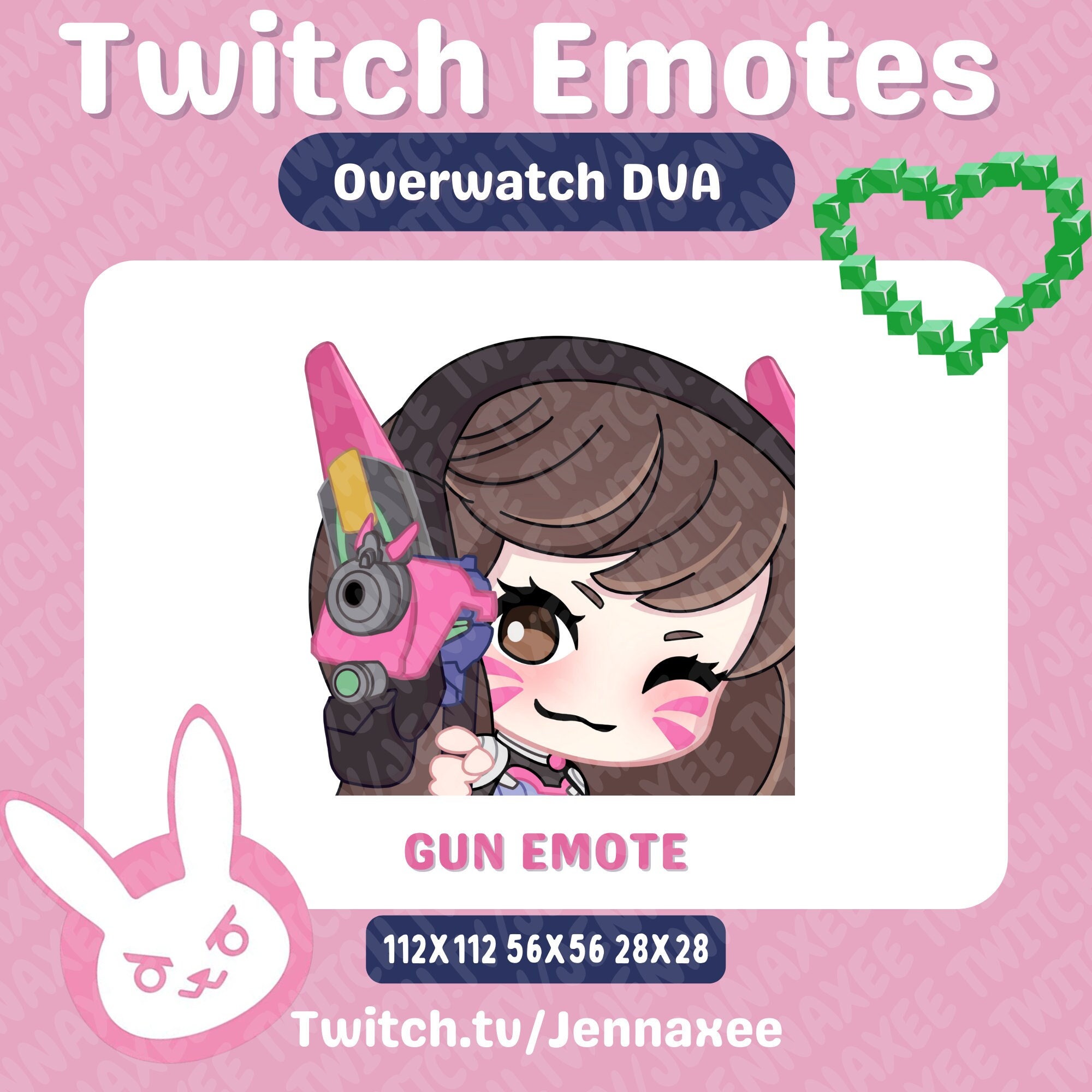 Dva Overwatch 2 Gun Emote / Twitch Emotes Pack / Gun Emotes/ - Etsy