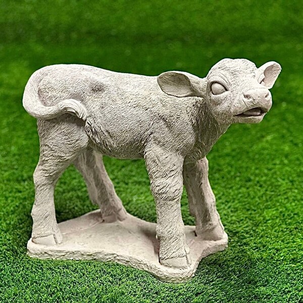 Concrete Cow Statue - Etsy