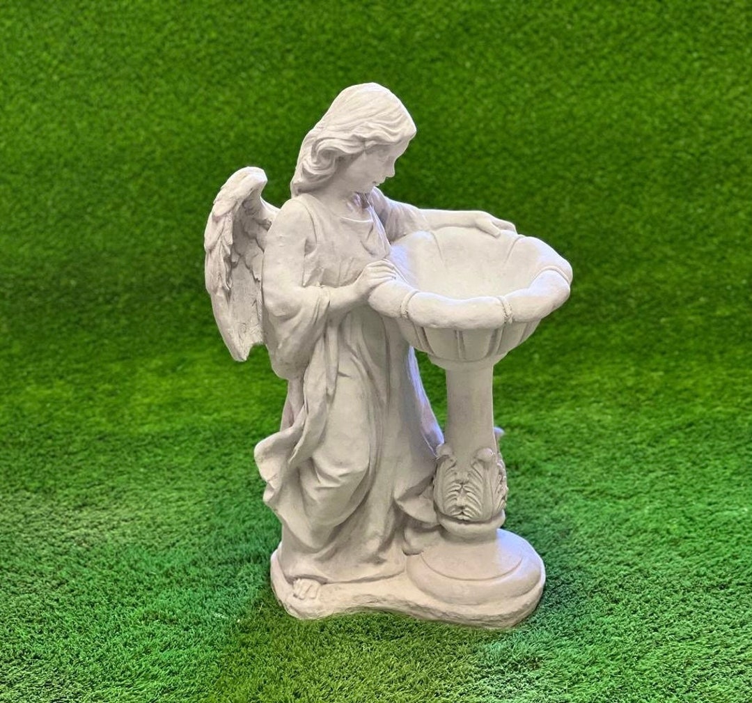 Massive Religious Angel Statue Angel Standing With Tulip Bowl - Etsy
