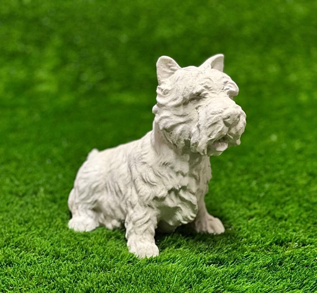 Concrete Westie Terrier Statue Outdoor or Indoor Westie - Etsy