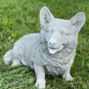Realistic Corgi Dog Figurine Massive Corgi Statue Cute Corgi Puppy ...