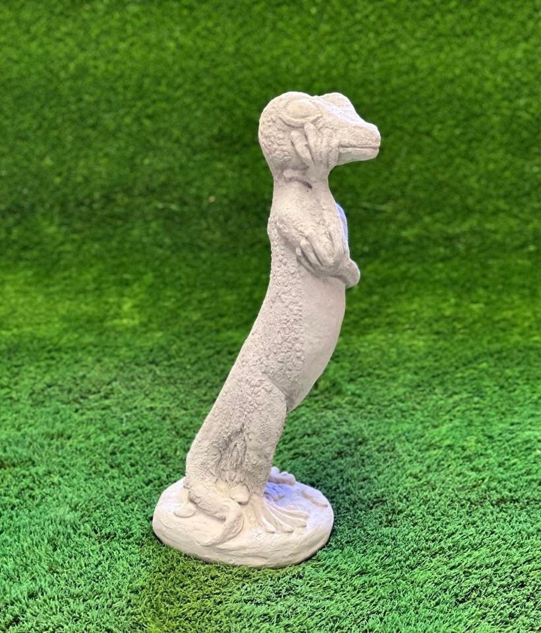Concrete Standing Lizard Statue Detailed Forest Lizard Figure Realistic ...