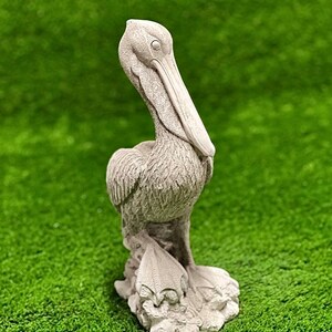 Concrete Standing Pelican Figure Outdoor Wild Detailed Pelican Bird ...