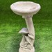 Toadstool Concrete Birds Bath Statue Massive Birds Bath Figure Outdoor ...