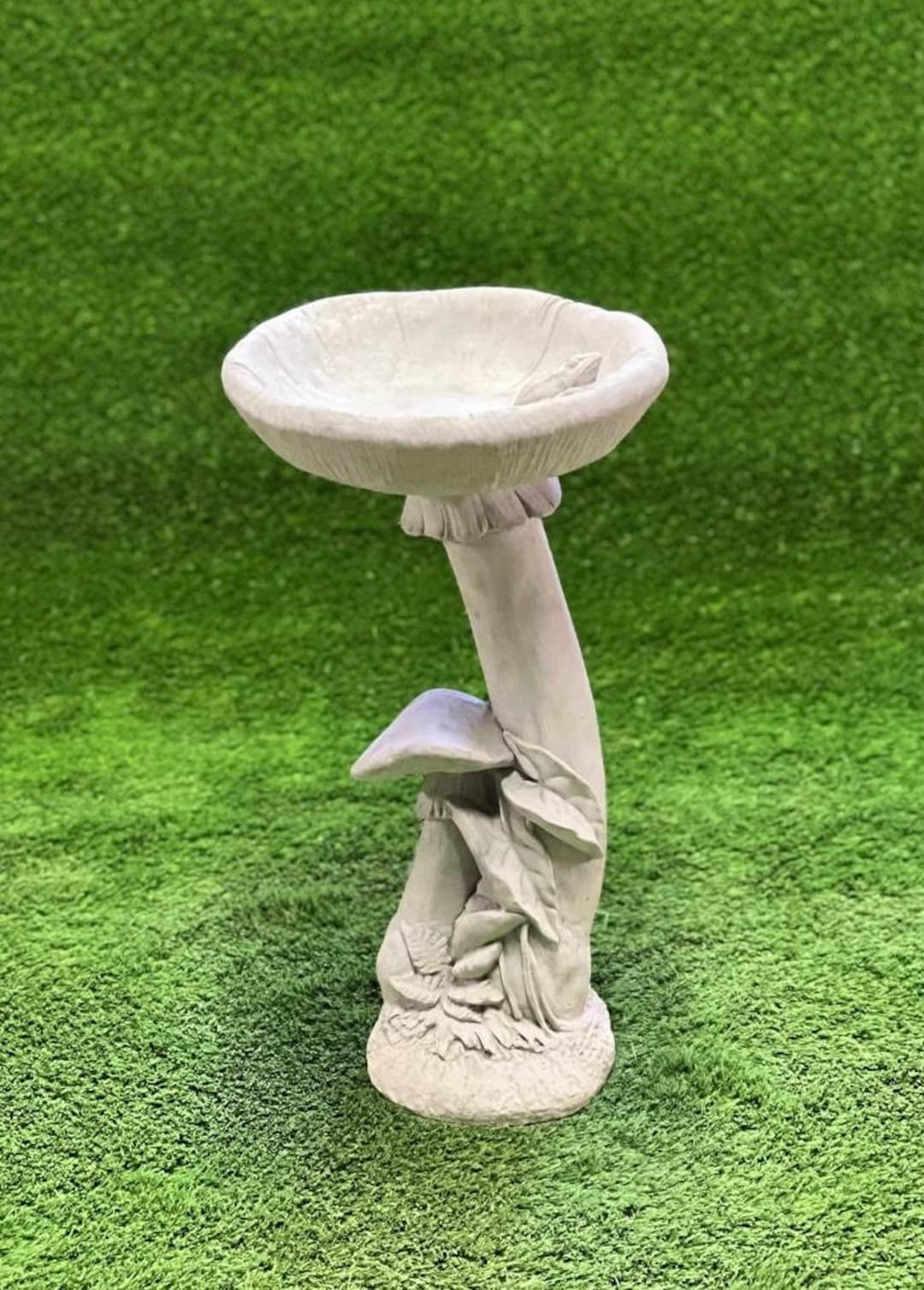 Toadstool Concrete Birds Bath Statue Massive Birds Bath Figure - Etsy