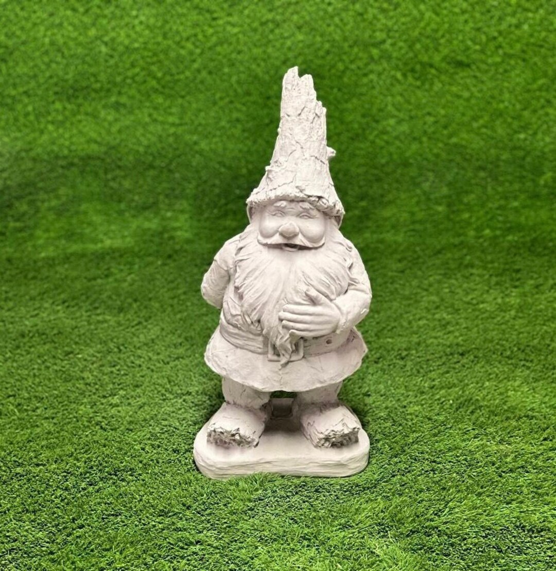 Massive Woodland Gnome Statue Concrete Woodland Gnome on Basement ...